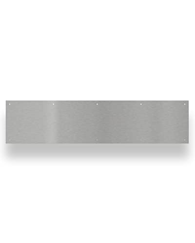 Hardware Essentials 852737 Aluminum Non-Magnetic, Screw-In, Door Kick Plate 8" x 34" Anodized Aluminum Finish ​​