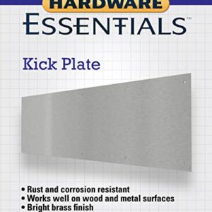 Hardware Essentials 852737 Aluminum Non-Magnetic, Screw-In, Door Kick Plate 8" x 34" Anodized Aluminum Finish ​​