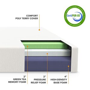 Best Price Mattress 8 Inch Queen Mattress Bed-In-A-Box, Green Tea Memory Foam