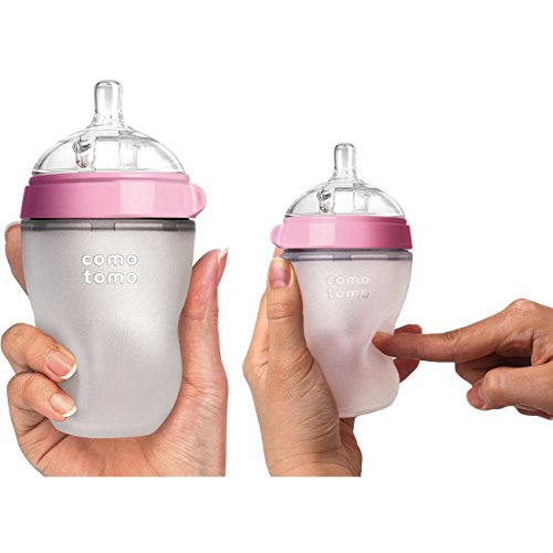 Comotomo 5 oz and 8 oz Baby Bottles, 4 Pack