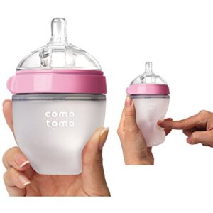 Comotomo 5 oz and 8 oz Baby Bottles, 4 Pack