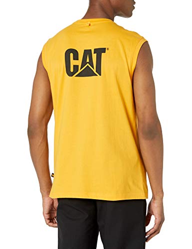 Caterpillar Trademark Sleeveless Pocket Tee, Yellow, 2X-Large