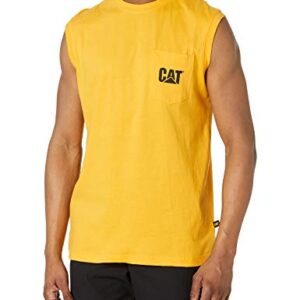 Caterpillar Trademark Sleeveless Pocket Tee, Yellow, 2X-Large