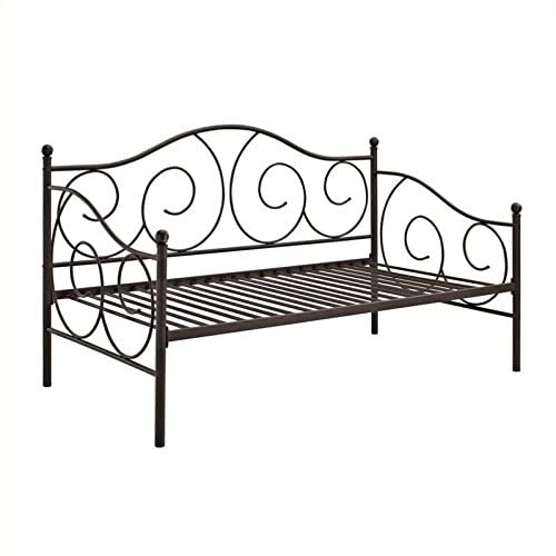 DHP Victoria Daybed, Twin Size Metal Frame, Multi-functional Furniture, Bronze