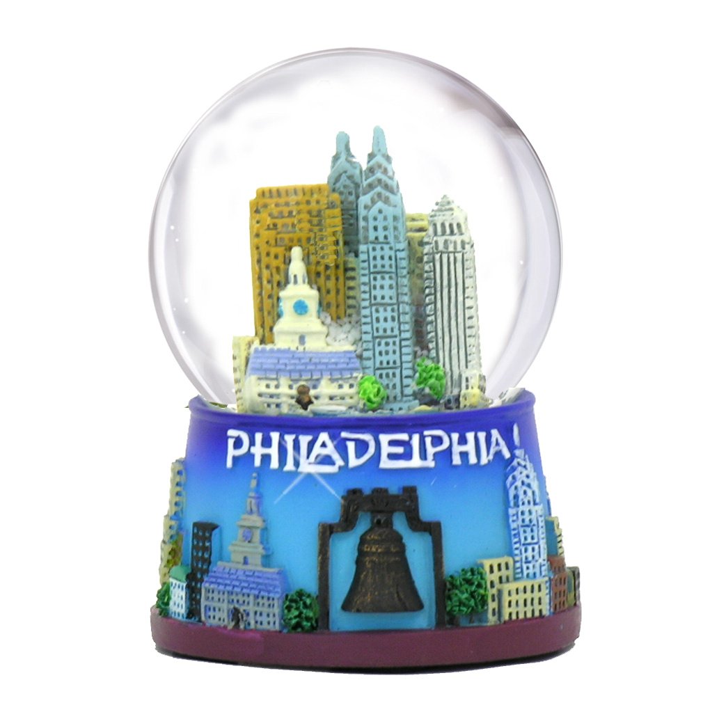 Philadelphia Snow Globe - 65MM, Philadelphia Snow Globes, Philadelphia Souvenirs, Philadelphia Gifts