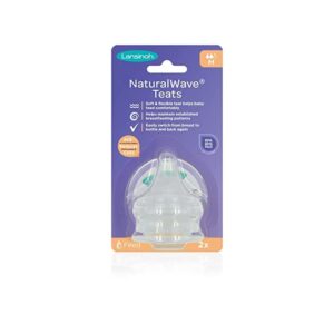 lansinoh natural wave nipples, 6 count, medium flow