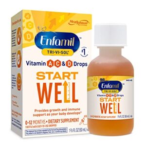 enfamil prenatals & baby vitamins tri-vi-sol vitamin a, c & d multi-vitamin drops for infants, supports growth & immune health, 50 ml dropper bottle,1.69 fl oz (pack of 1),mj-030