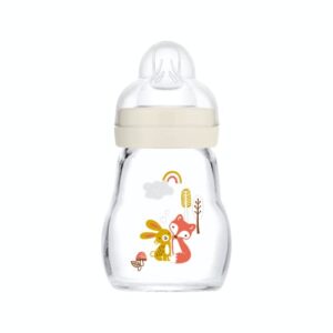 mam glass bottle 170ml silk teat 0 months +