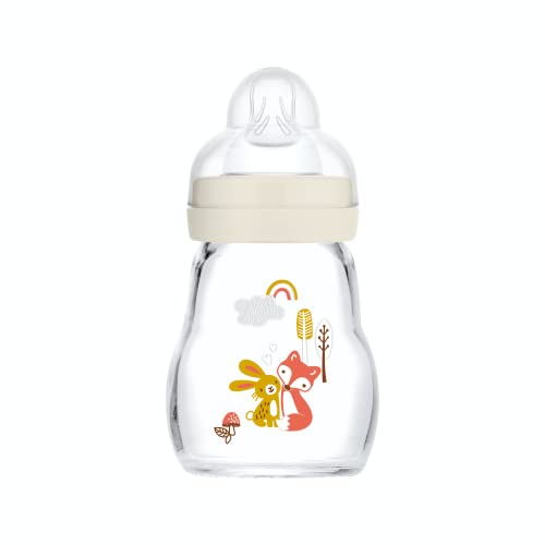 Mam Glass Bottle 170ml Silk Teat 0 Months +