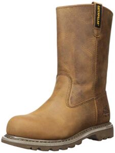 cat footwear women's revolver steel toe work boot st-w, dark beige, 9