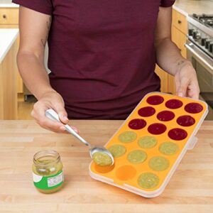 Silicone Baby Food Storage Tray (2 Pack) - Pop Out 1oz Portion Silicone Freezer Tray - Non Toxic, BPA & PVC Free