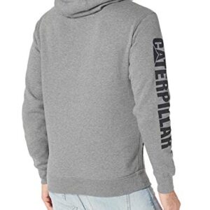 Caterpillar Men's Trademark Banner Hooded Sweatshirt (Regular and Big & Tall Sizes), Dark Heather Grey, Large Tall