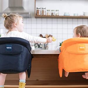 Inglesina - Fast Table Chair with Fast Tray: Hook On Portable High Chair for Babies and Toddlers, Damage Free Travel Booster Seat for Restaurant Use - Includes Snap On Tray, Orange