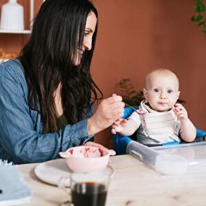 Inglesina - Fast Table Chair with Fast Tray: Hook On Portable High Chair for Babies and Toddlers, Damage Free Travel Booster Seat for Restaurant Use - Includes Snap On Tray, Light Blue