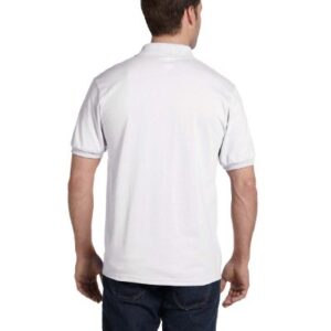 Hanes Men's Short-Sleeve Jersey Polo (Pack of 2), White, Large