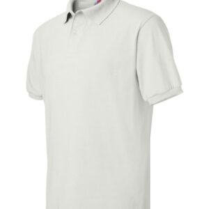 Hanes Men's Short-Sleeve Jersey Polo (Pack of 2), White, Large