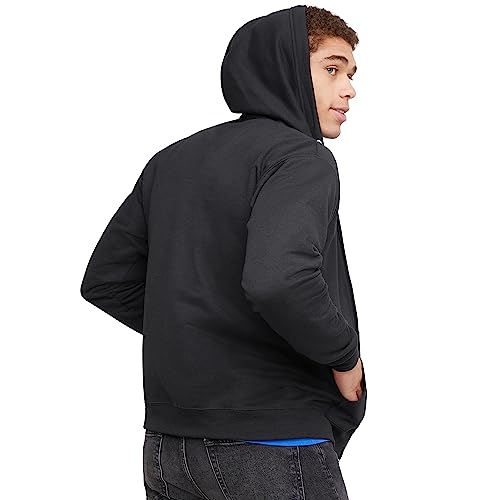 Hanes Men's Full-Zip Eco-Smart Hoodie, Black, Small