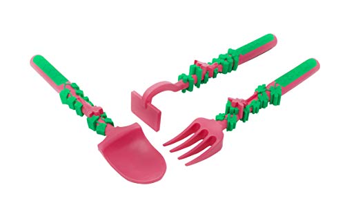 Constructive Eating - Toddler Utensils Made in USA - Garden Silverware for Toddlers - Garden Utensils for Kids - Toddler Utensils 2 Year Old - Toddler Silverware - Constructive Eats