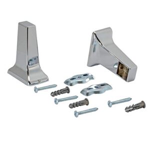 ez-flo 15155 bathroom towel bar brackets with concealed screws, chrome