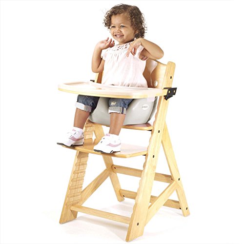 Keekaroo Height Right High Chair with Infant Insert & Tray, Natural/Vanilla