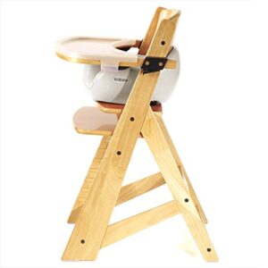 Keekaroo Height Right High Chair with Infant Insert & Tray, Natural/Vanilla