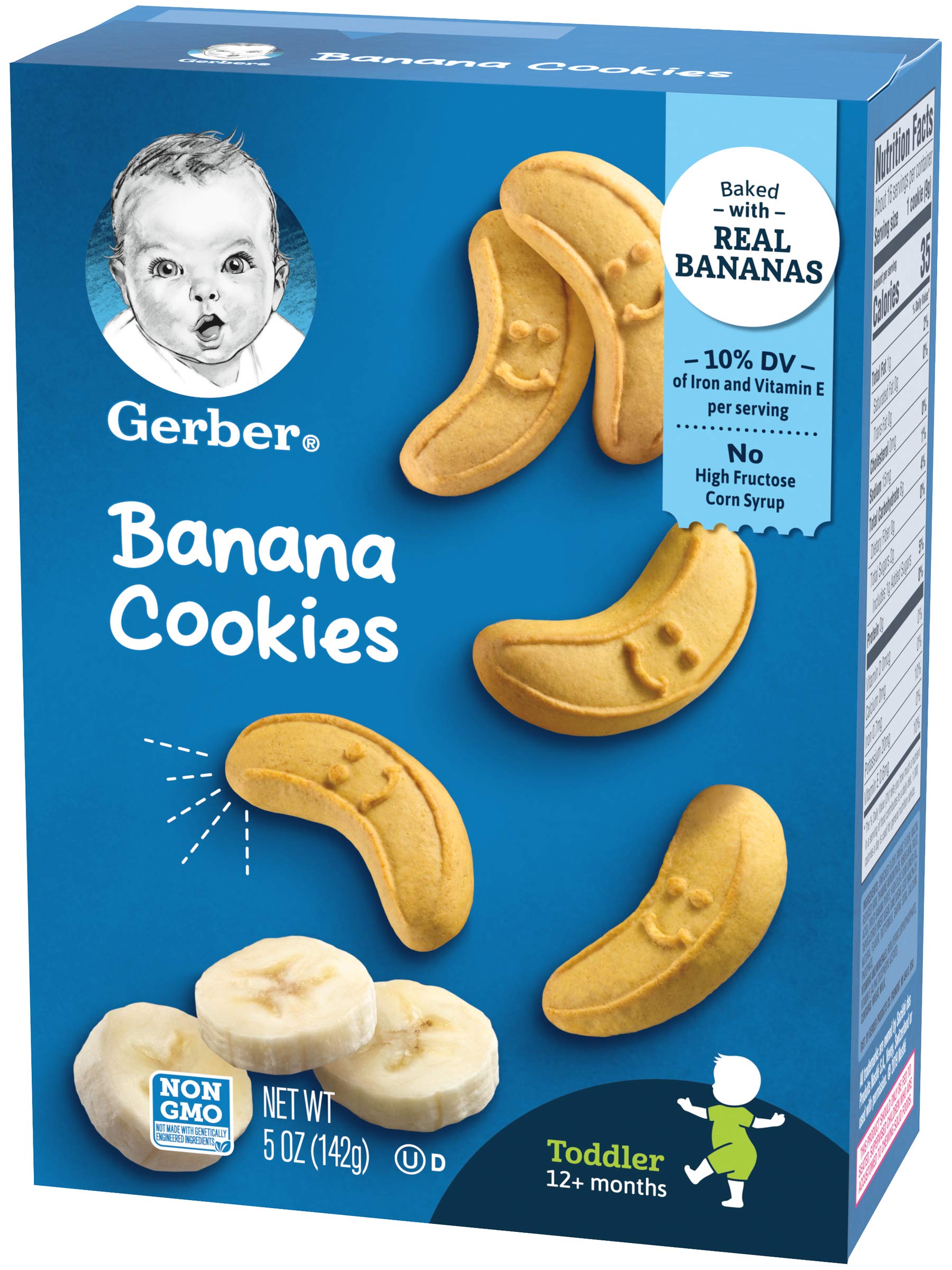 Gerber Graduates Banana Cookies 5 Oz,for Todder