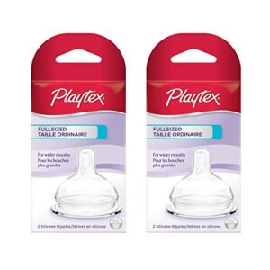 plytx full sz nipple med size 2pk playtex fullsized nipple - medium flow 2pk