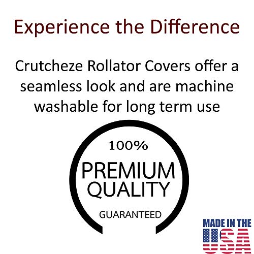 Crutcheze Made in USA Rollator Walker Seat and Backrest Covers | Designer Fashion Accessories (Peacock Feathers)