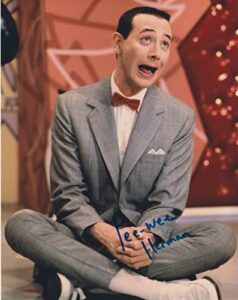 pee wee herman signed 8x10 photo