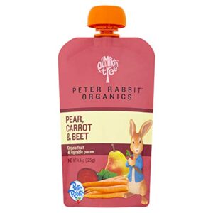 pumpkin tree peter rabbit organics beet, carrot and pear, 4.4 ounce (pack of 10)