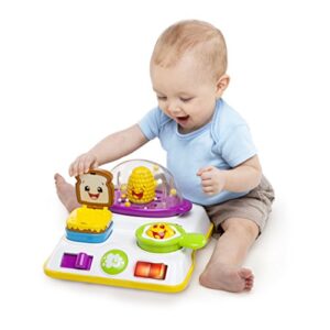 Bright Starts Giggling Gourmet 4-in-1 Shop ‘n Cook Walker Shopping Cart Push-Toy, Ages 6 months +