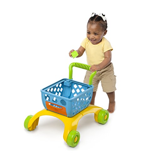 Bright Starts Giggling Gourmet 4-in-1 Shop ‘n Cook Walker Shopping Cart Push-Toy, Ages 6 months +