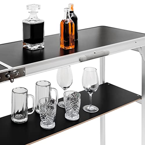 Trademark Innovations Portable Bar Table, Black