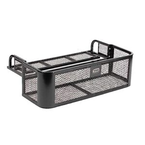 titan ramps atv utv universal rear drop cargo basket rack hunting, fishing, trail maintenance, easy to install