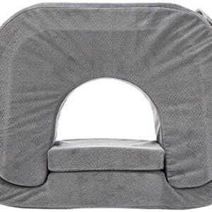 My Brest Friend Nursing Pillow for Twins | Ergonomic Breastfeeding Pillows | Supports Both Mom and Babies | Breastfeeding Essentials | Handy Side Pocket, Double Straps & Removable Cover, Dark Grey