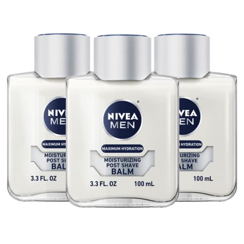 Nivea Men Maximum Hydration Post Shave Balm with Aloe Vera and Provitamin B5, 3 Pack of 3.3 Fl Oz Bottles