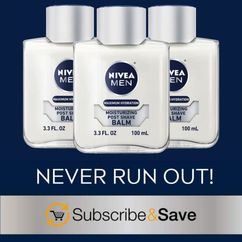 Nivea Men Maximum Hydration Post Shave Balm with Aloe Vera and Provitamin B5, 3 Pack of 3.3 Fl Oz Bottles