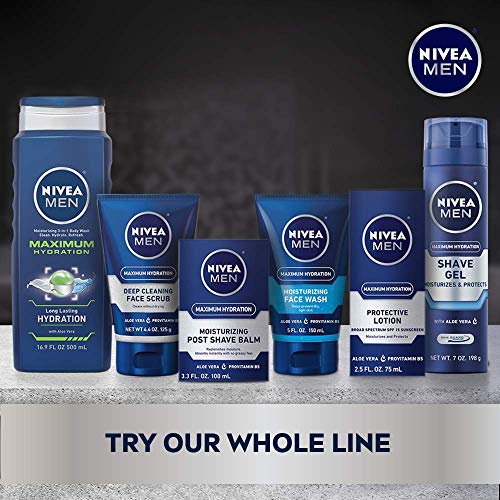 Nivea Men Maximum Hydration Post Shave Balm with Aloe Vera and Provitamin B5, 3 Pack of 3.3 Fl Oz Bottles