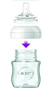 Philips AVENT Natural Glass Bottle, 8 Ounce (Pack of 3)