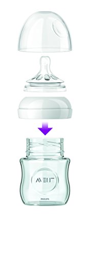 Philips AVENT Natural Glass Bottle, 8 Ounce (Pack of 3)