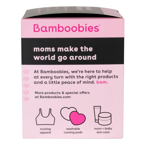 Bamboobies Disposable Nursing Pads for Breastfeeding & Sensitive Skin, Super-Absorbent Milk Proof Pads, Perfect Baby Shower Gifts, 60 Count