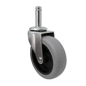 Shepherd Hardware 9807 3-Inch Swivel Stem Caster, Rubber Wheel, 7/16-Inch Stem Diameter, 175-lb Load Capacity