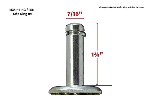 Shepherd Hardware 9807 3-Inch Swivel Stem Caster, Rubber Wheel, 7/16-Inch Stem Diameter, 175-lb Load Capacity