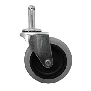 Shepherd Hardware 9807 3-Inch Swivel Stem Caster, Rubber Wheel, 7/16-Inch Stem Diameter, 175-lb Load Capacity