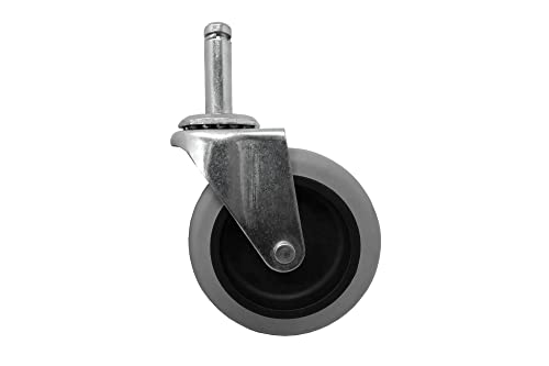 Shepherd Hardware 9807 3-Inch Swivel Stem Caster, Rubber Wheel, 7/16-Inch Stem Diameter, 175-lb Load Capacity