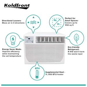 Koldfront WAC12001W 12,000 BTU 208/230V Heat/Cool Window Air Conditioner