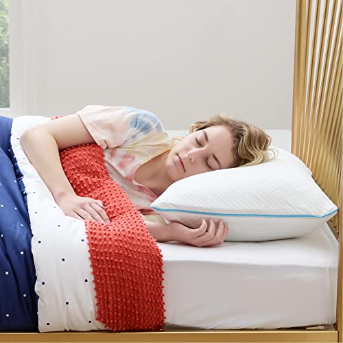 Linenspa Shredded Gel Memory Foam Pillow - Side, Stomach, Back Sleeper - Medium Firm - Queen Size