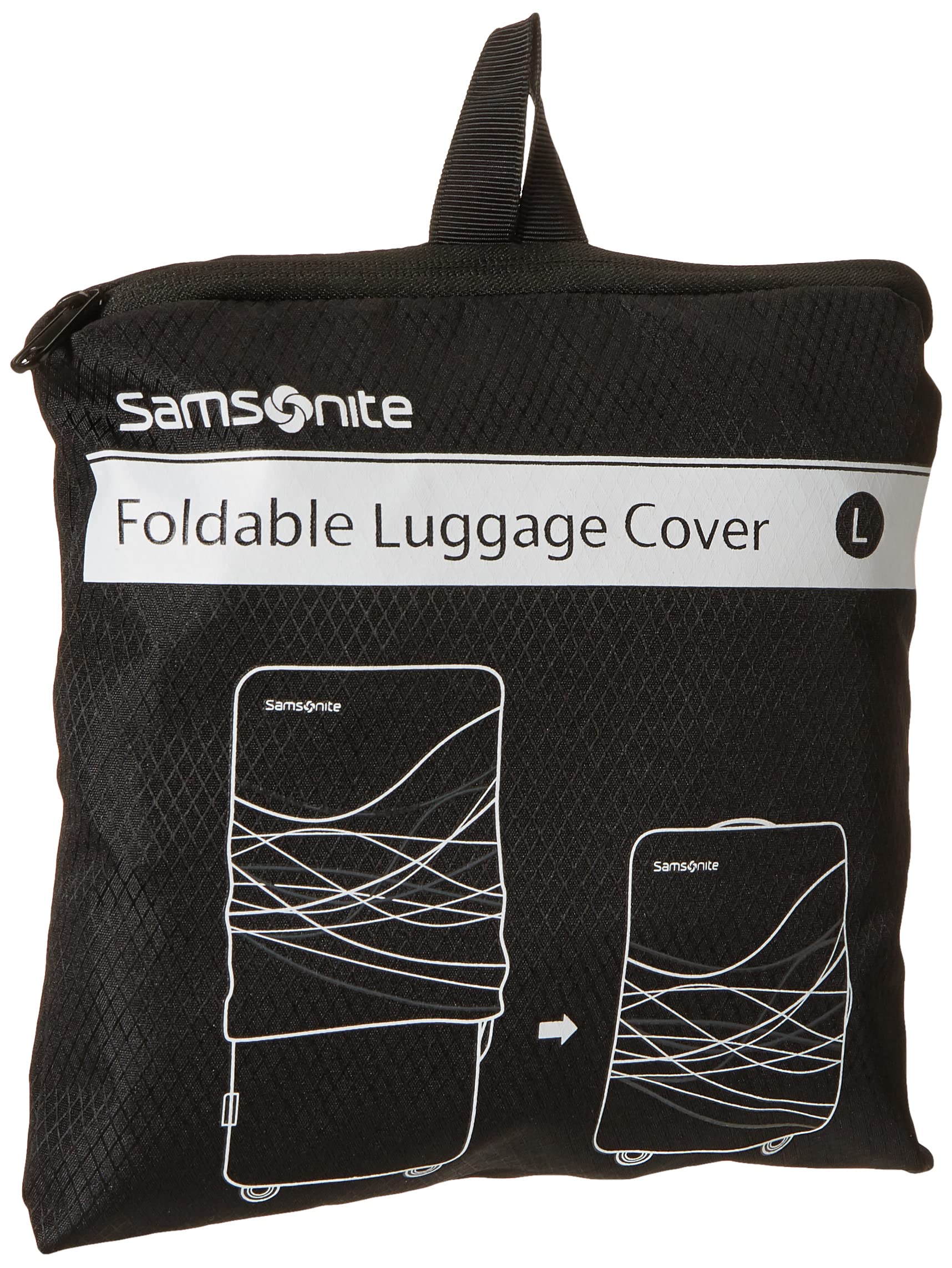 Samsonite Printed Luggage Cover, Black, Large