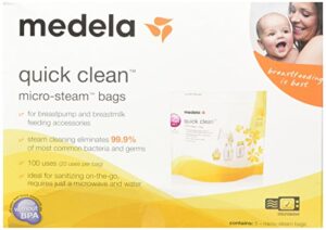 medela quick clean micro-steam bags, 2 packs of 5 bags