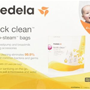 Medela Quick Clean Micro-Steam Bags, 2 Packs of 5 bags